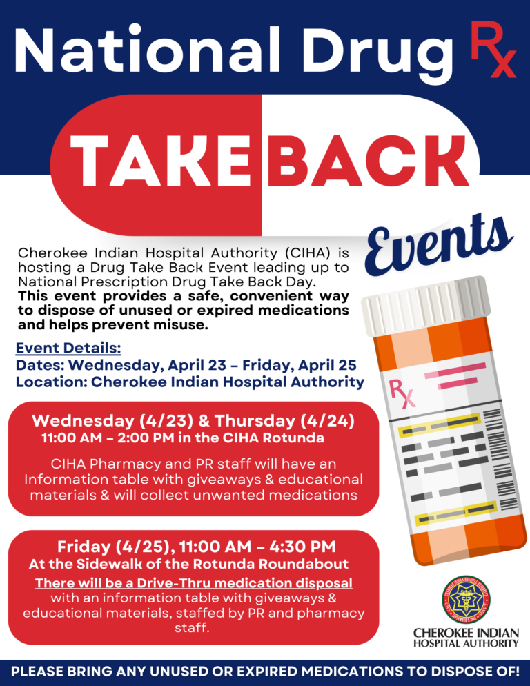 Cherokee Indian Hospital Authority to Host Drug Take Back Event Ahead ...